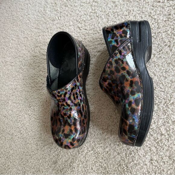 Dansko | Shoes | Dansko Colorful Rainbow Reflective Trippy Cheetah ...